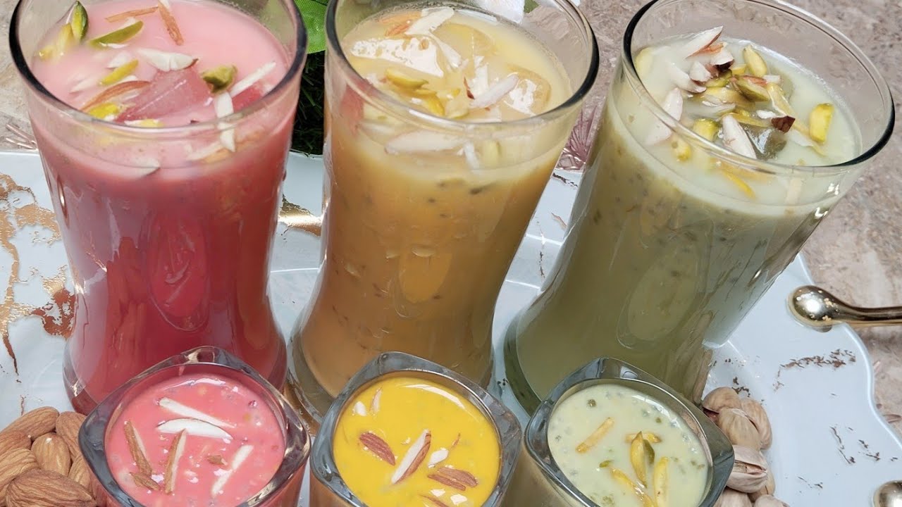 3 Different Types of Muharram Sharbat Recipes - YouTube