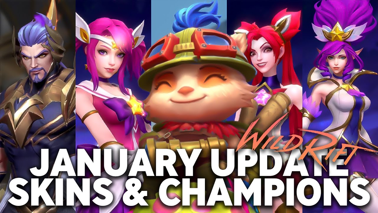 5 NEW CHAMPIONS AND 17 NEW SKINS | JANUARY UPDATE WILD RIFT | League of ...