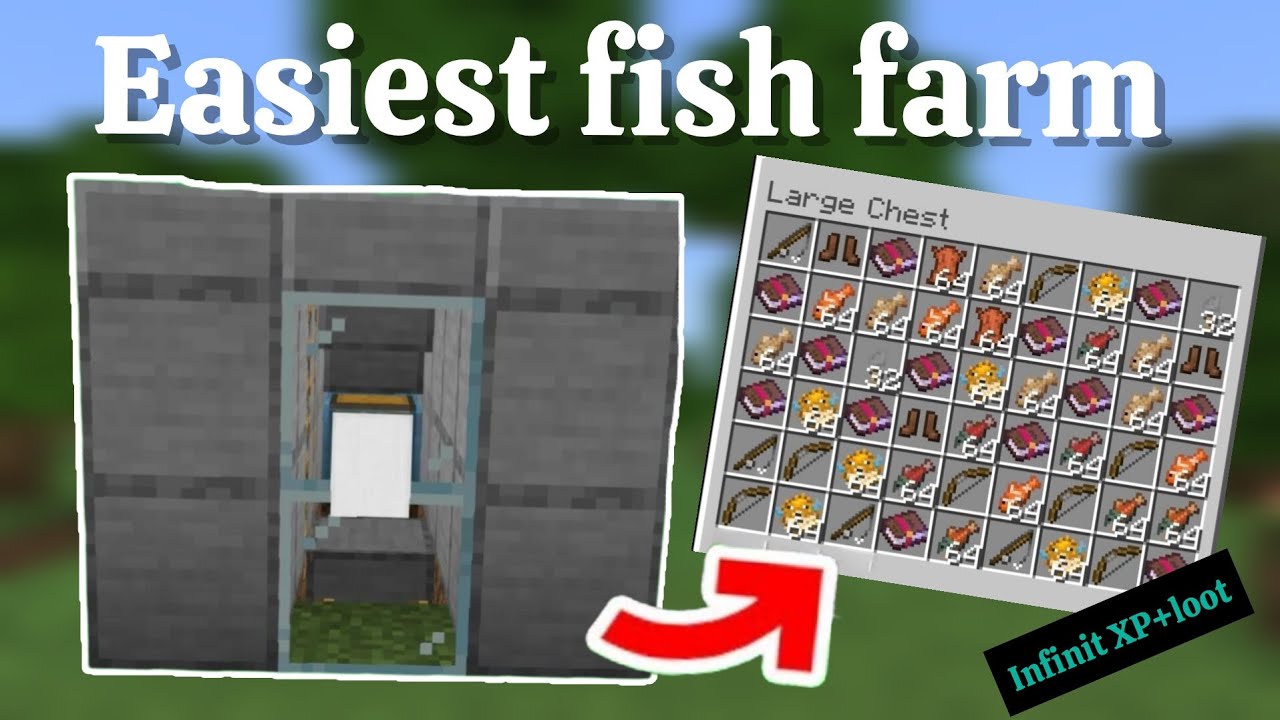 Easiest Fish Farm for Minecraft Bedrock (MCPE/Xbox/PS5/Nintendo Switch ...