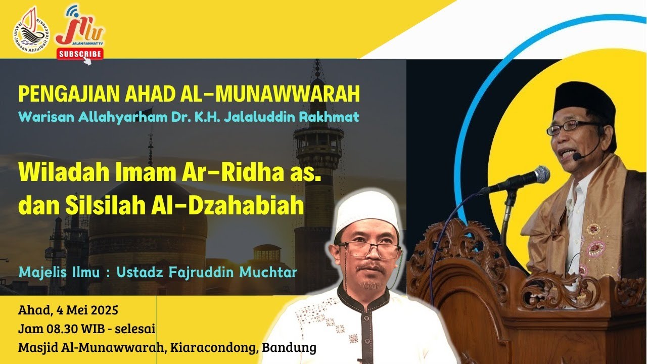 Pengajian Ahad : Wiladah Imam Ar-Ridha as. ddan Silsilah Al- Dzahabiah ...