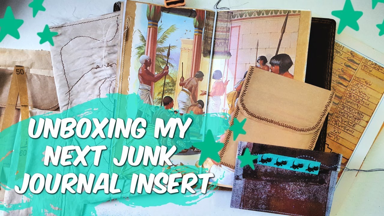 Egyptian Junk Journal: Using Inserts by Other Creatives - YouTube