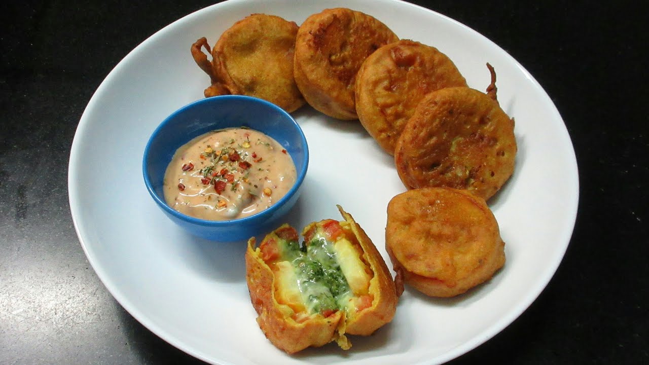 Tomato & Cheese Pakora Recipe - Easy and Simple Cheese Tomato Pakoda ...