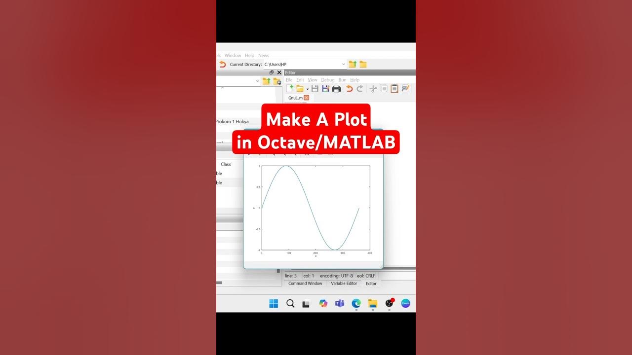 Make A Plot in Octave/MATLAB #coding #programming #matlab #octave #computation #plot - YouTube