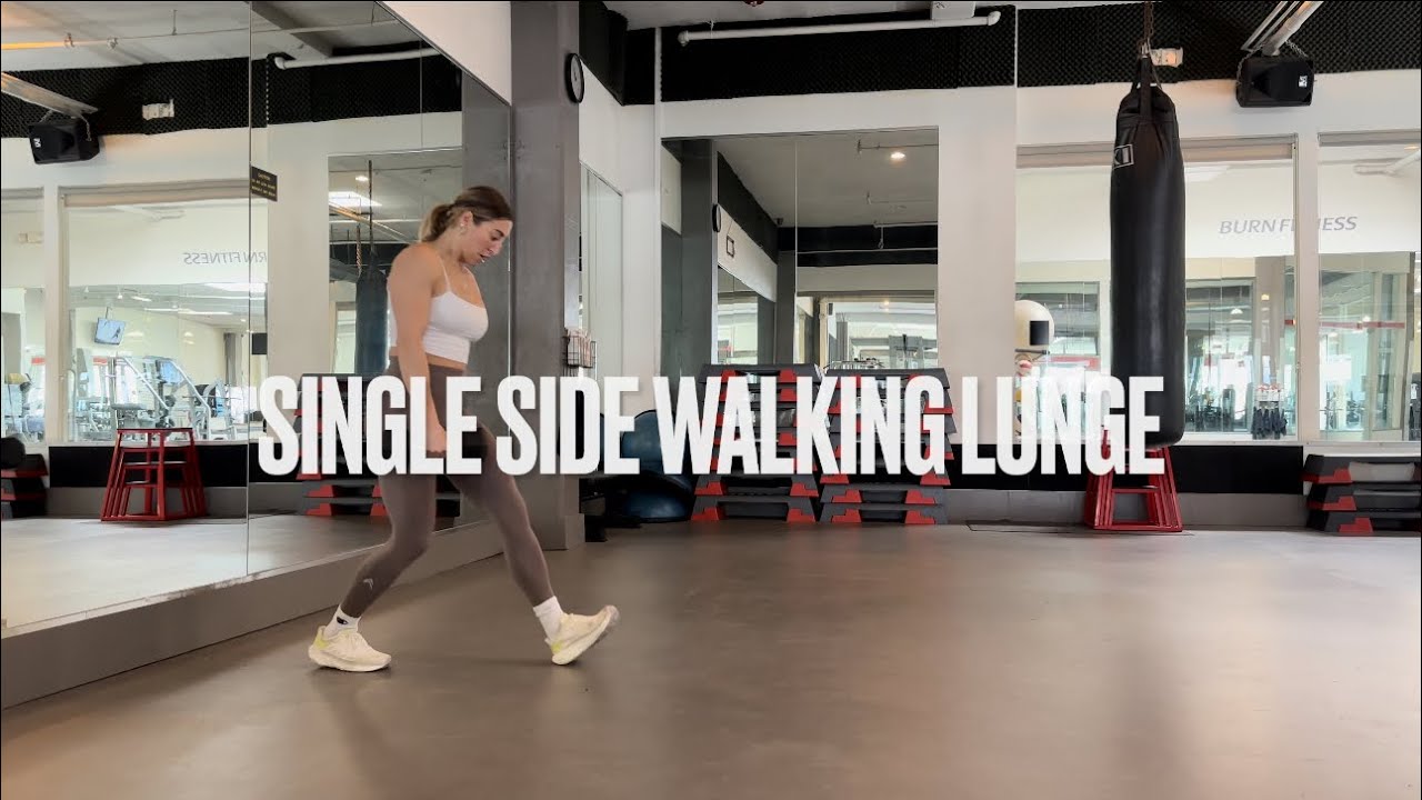 Single Side Walking Lunge - YouTube