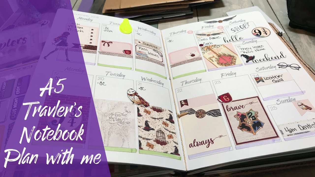 Plan with me | Traveler's Notebook A5 - YouTube