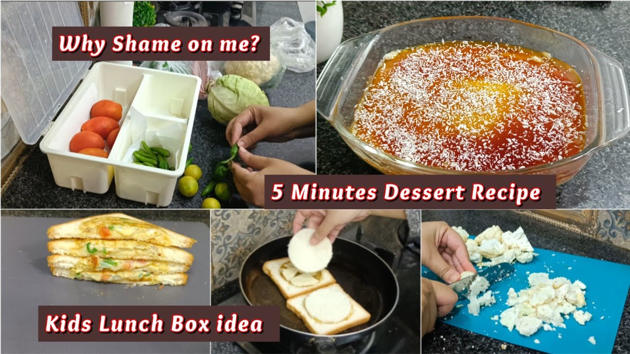Quick Dessert Recipe | New Lunch Box idea | Today's Lunch Menu? Mix Veg ...