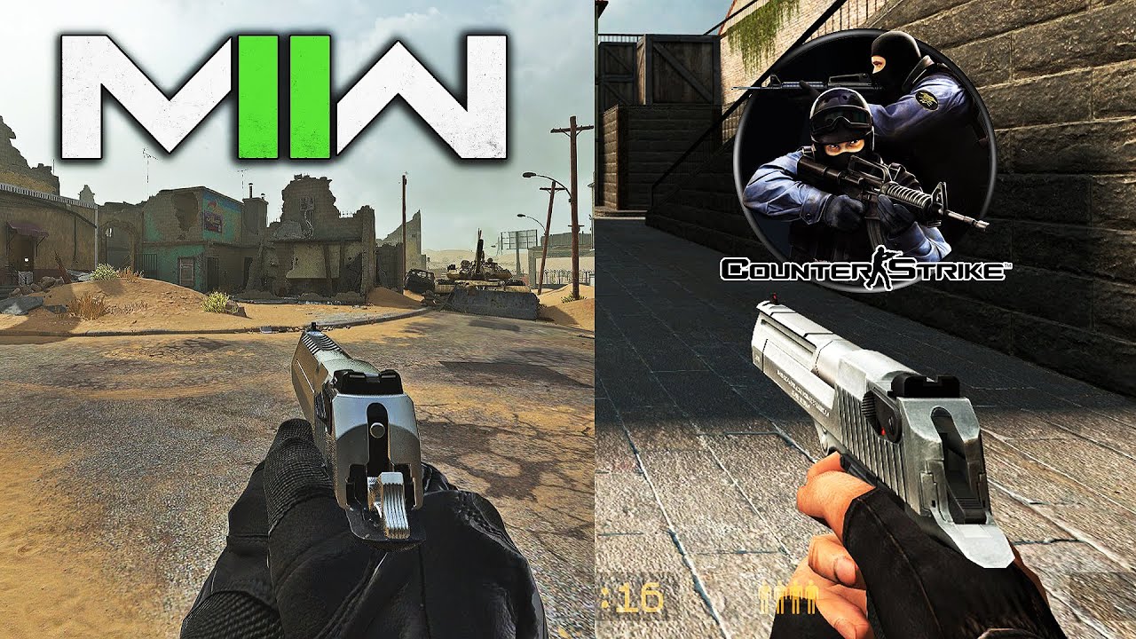 Using The Counter Strike Deagle in MW2 - YouTube