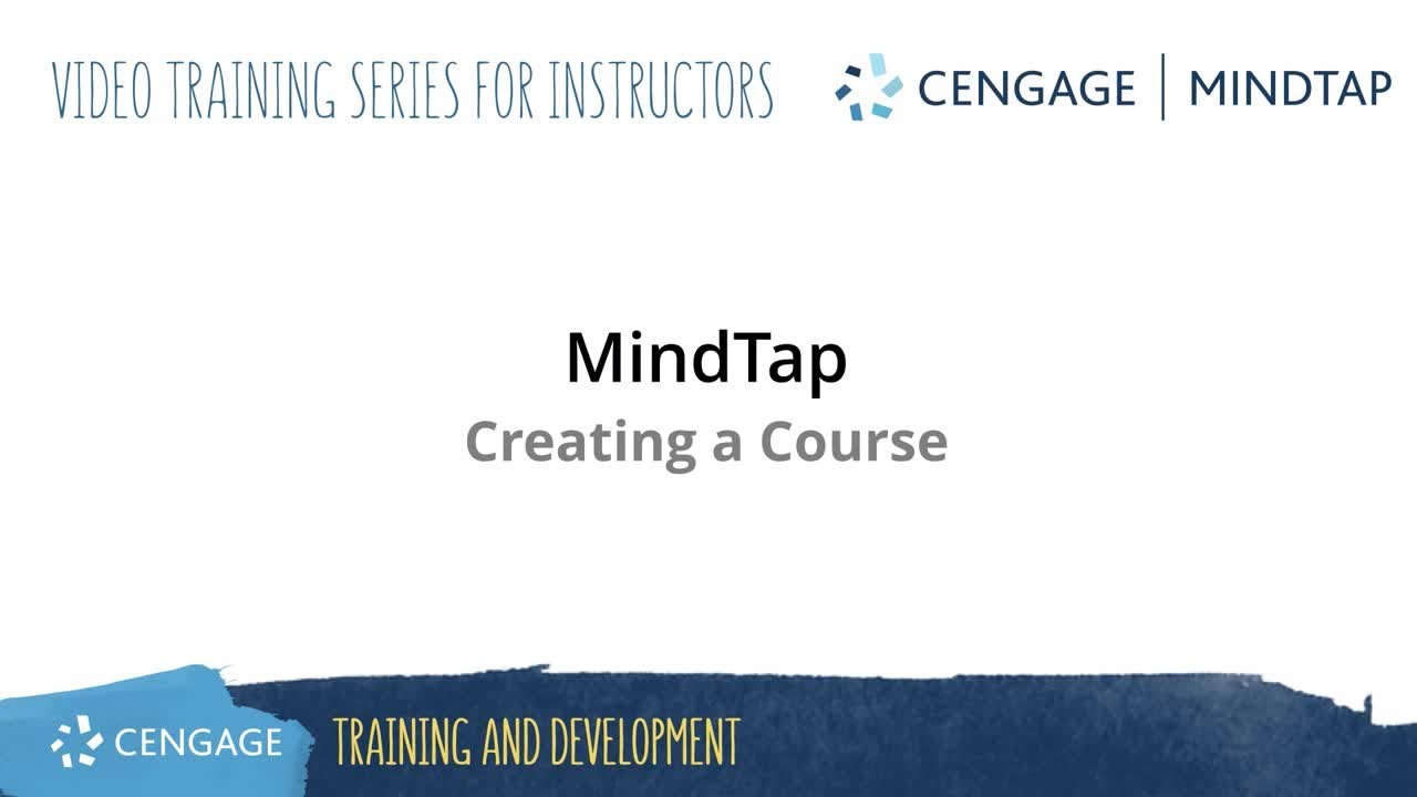 MindTap: Create a New Course - YouTube