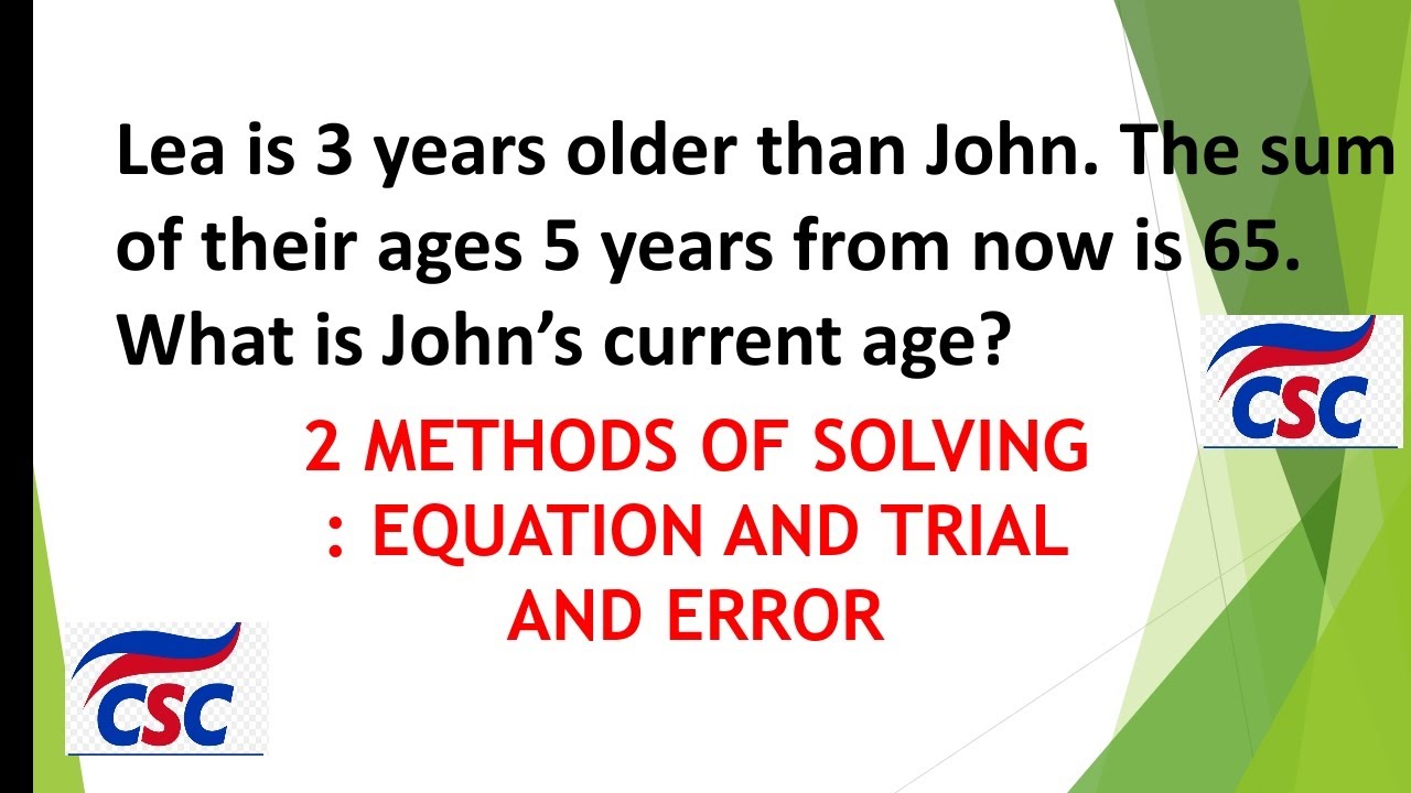 Numerical reasoning //CIVIL SERVICE EXAM REVIEW /EQUATION AND TRIAL AND ...