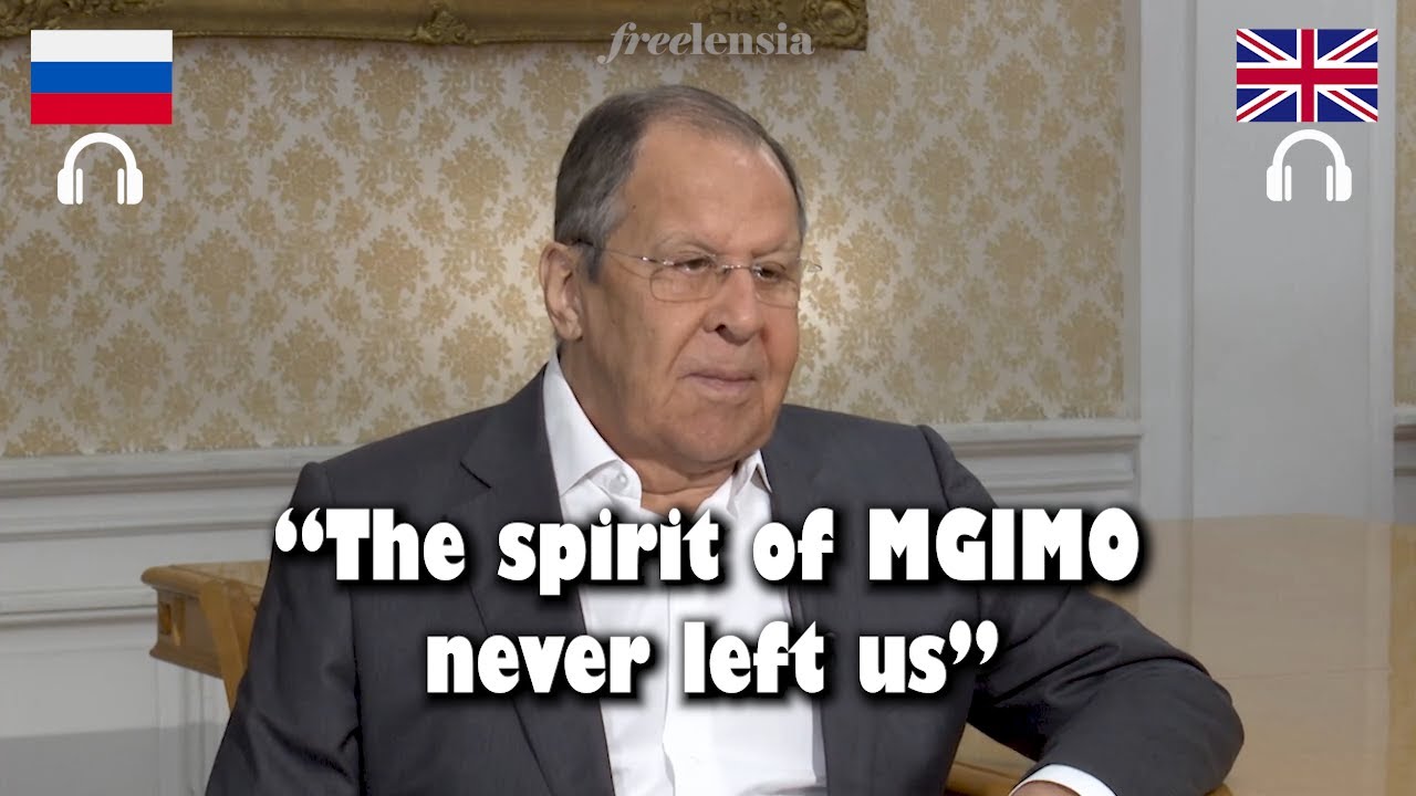 Lavrov Remembers MGIMO Student Days and His Bond with the Current ...