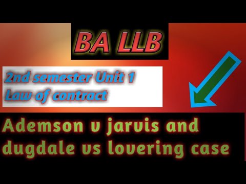 Case study of Adamson vs Jarvis and dugdale v lovering ! contract of indemnity - YouTube
