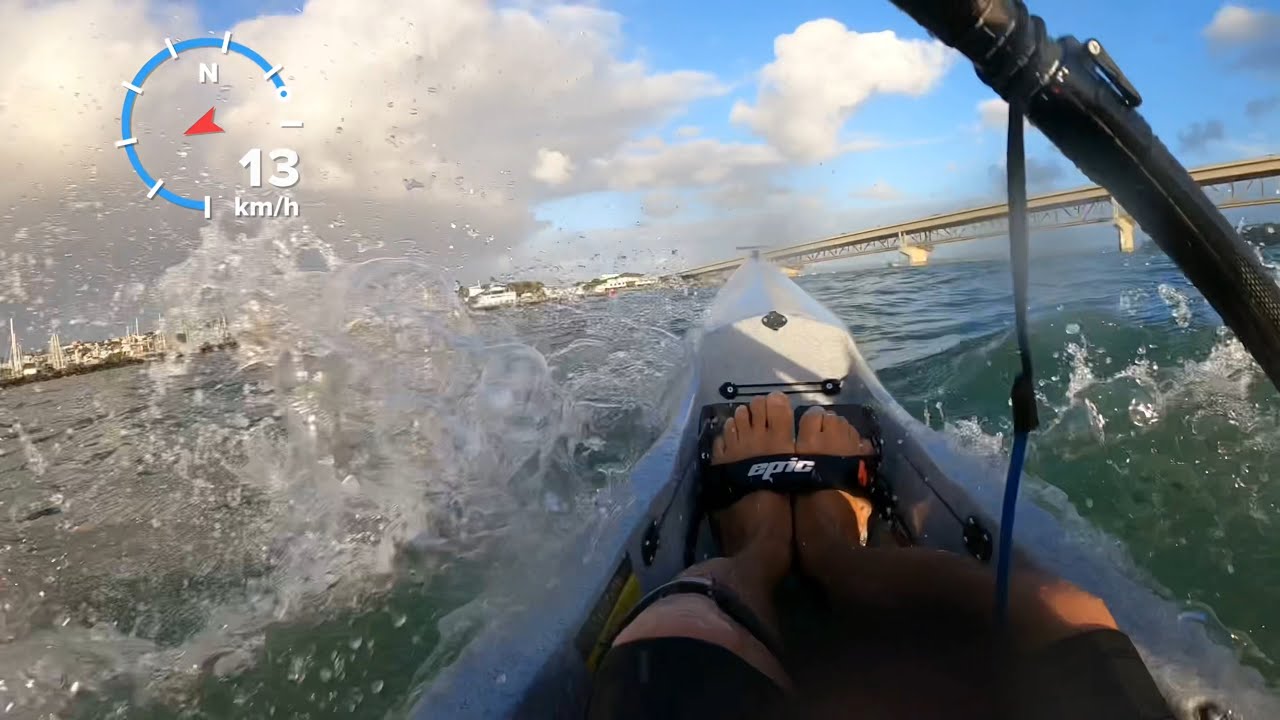 Very choppy sea - Epic surfski V7 - YouTube
