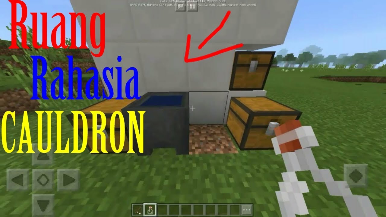 Cara buat ruang rahasia CAULDRON - Tutorial Redstone - YouTube