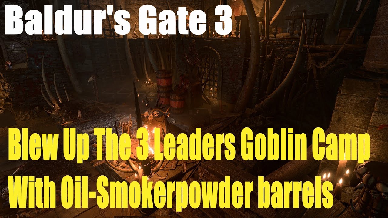 Baldur's Gate 3, Blew Up The 3 Leaders Goblin Camp With Oil ...