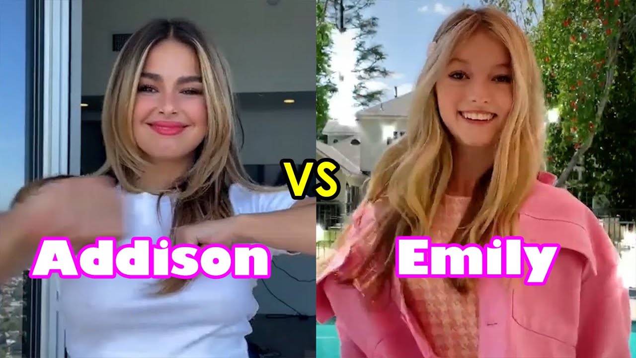 Addison Rae vs Emily Dobson 🌠 Tik Tok Dance Compilation - YouTube