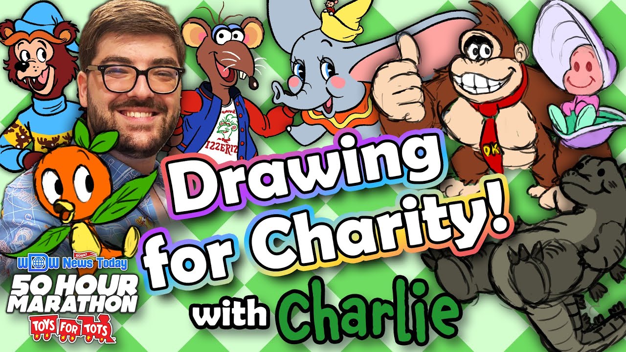 Drawing With Charlie - WDWNT 50 Hour Marathon 2025 - YouTube