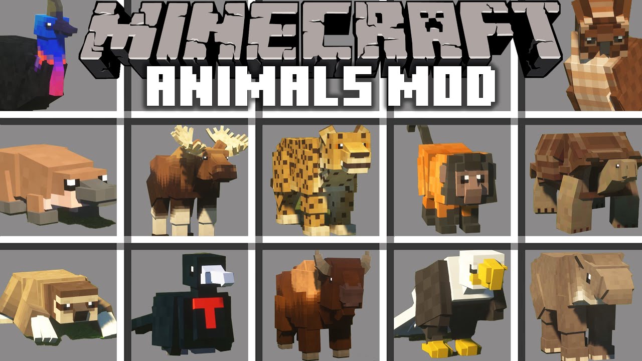 Minecraft Animals Spawn Egg (Zoo & Wild Animals ZAWA) | Minecraft 4K ...