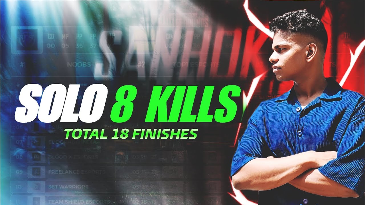18 FINISHES IN SCRIMS | 8 SOLO KILLS | SANHOK BGMI - YouTube