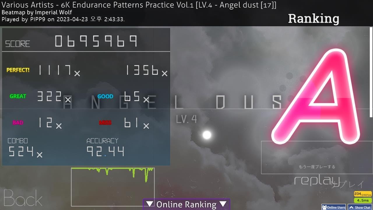 OSU! MANIA 6K | 6K Endurance Patterns Practice Vol.1 ★5.92 [LV.4 ...