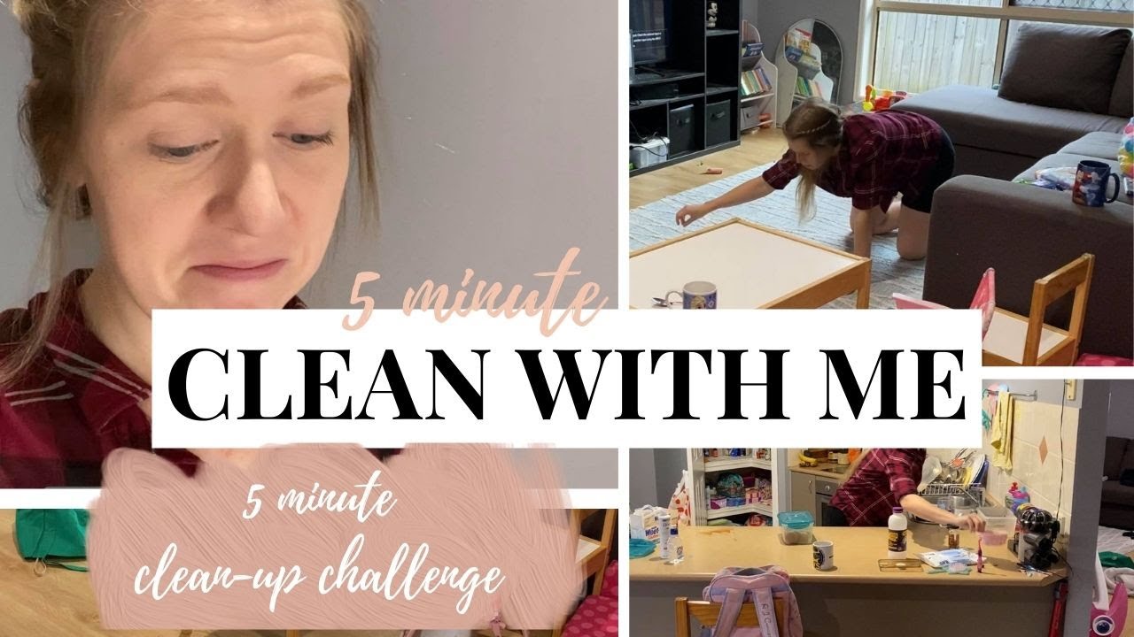 CLEAN WITH ME | 5 MINUTE CLEAN UP CHALLENGE - YouTube