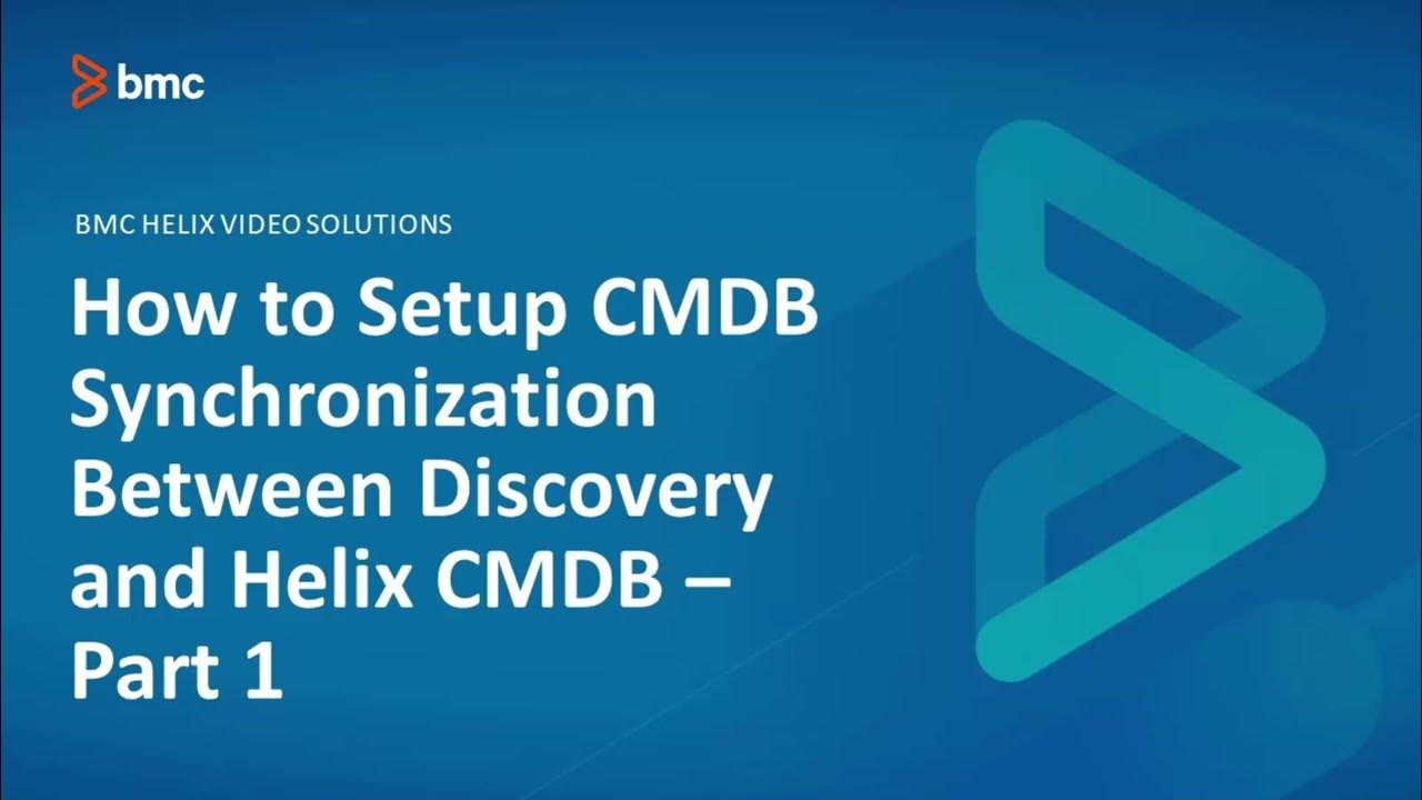 BMC CMDB: How to Setup CMDB Synchronization Between Discovery and Helix CMDB Part 1 - YouTube