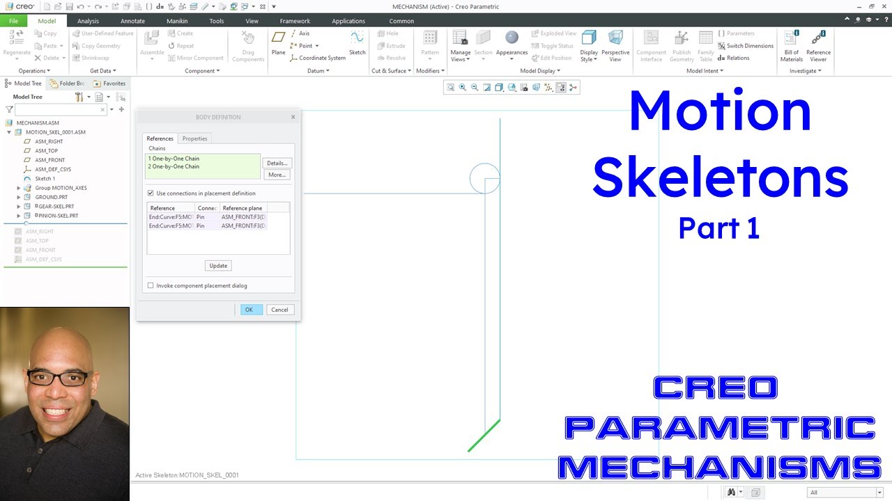 Creo Parametric - Motion Skeletons - Part 1 | Mechanisms and Top Down ...