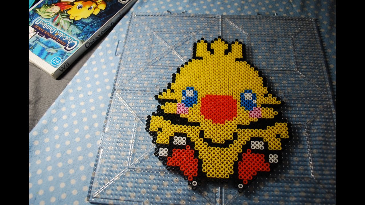 Cute Chocobo (Final Fantasy) ~ Perler Bead (Stop Motion) - YouTube