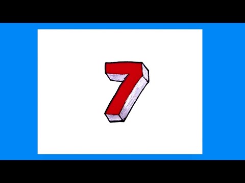 How to draw cartoon number 7. Easy and Quick drawing ideas number of ...
