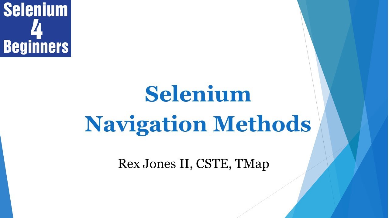 Selenium Navigation Methods Video 14 Youtube 2821