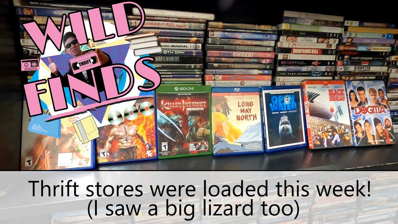 Thrift store hunting for rare DVD Blu-ray CDs and Video Games - YouTube