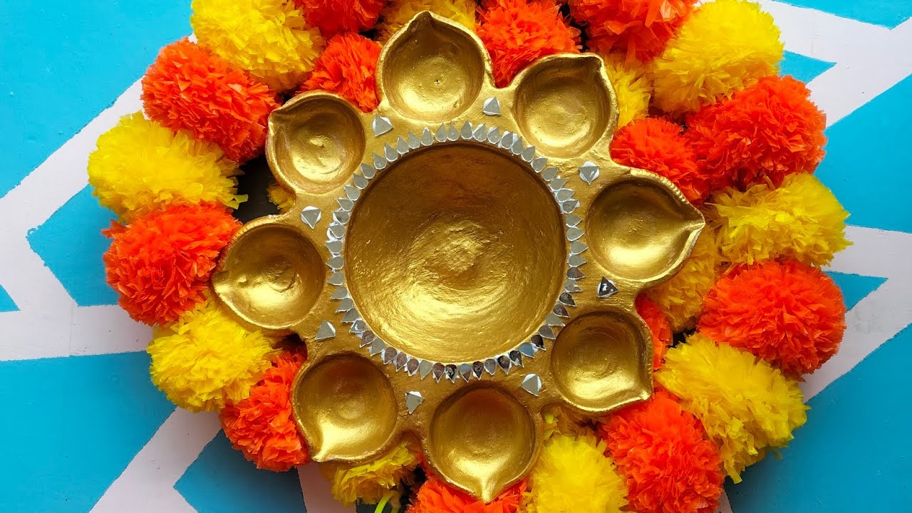BEAUTIFUL DIWALI 🪔 DIYA DECORATION IDEAS 🥰old diya decoration. #POOJA ...