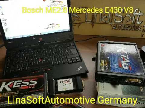 Reading writing Bosch ME2.8 Mercedes E430 V8 using K-Tag and SMD probe ...