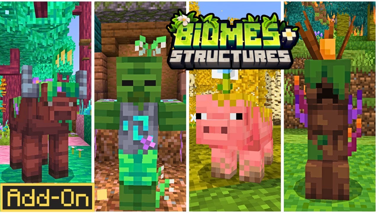 Minecraft Biomes + Structures Add-On 🌍 8 Biomes, 15+ Structures & 450 ...