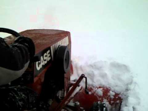 Case 444 snowblowing - YouTube