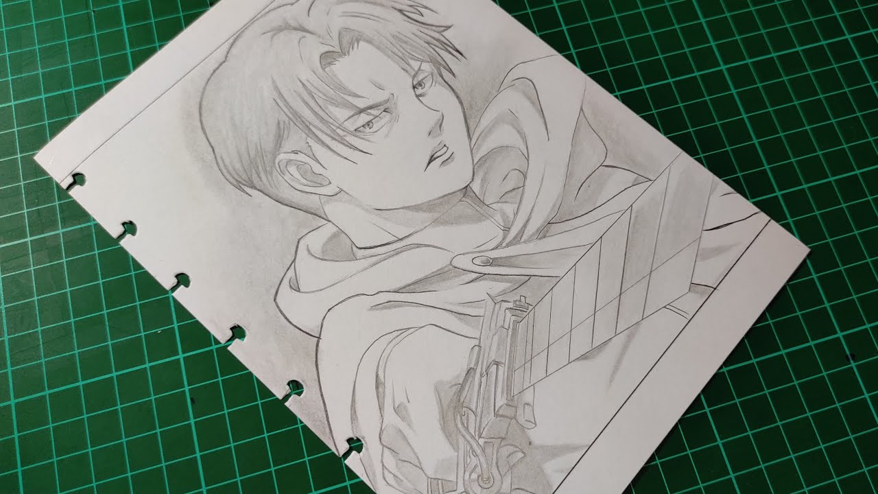 Simple Drawing LEVI ACKERMAN [ Shingeki no Kyojin ] pencil draw. - YouTube