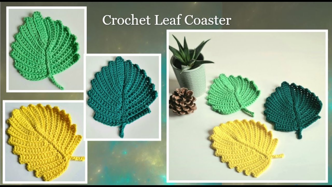 Crochet Leaf Coaster Pattern Crochet Maple Leaf Coaster EASY Tutorial