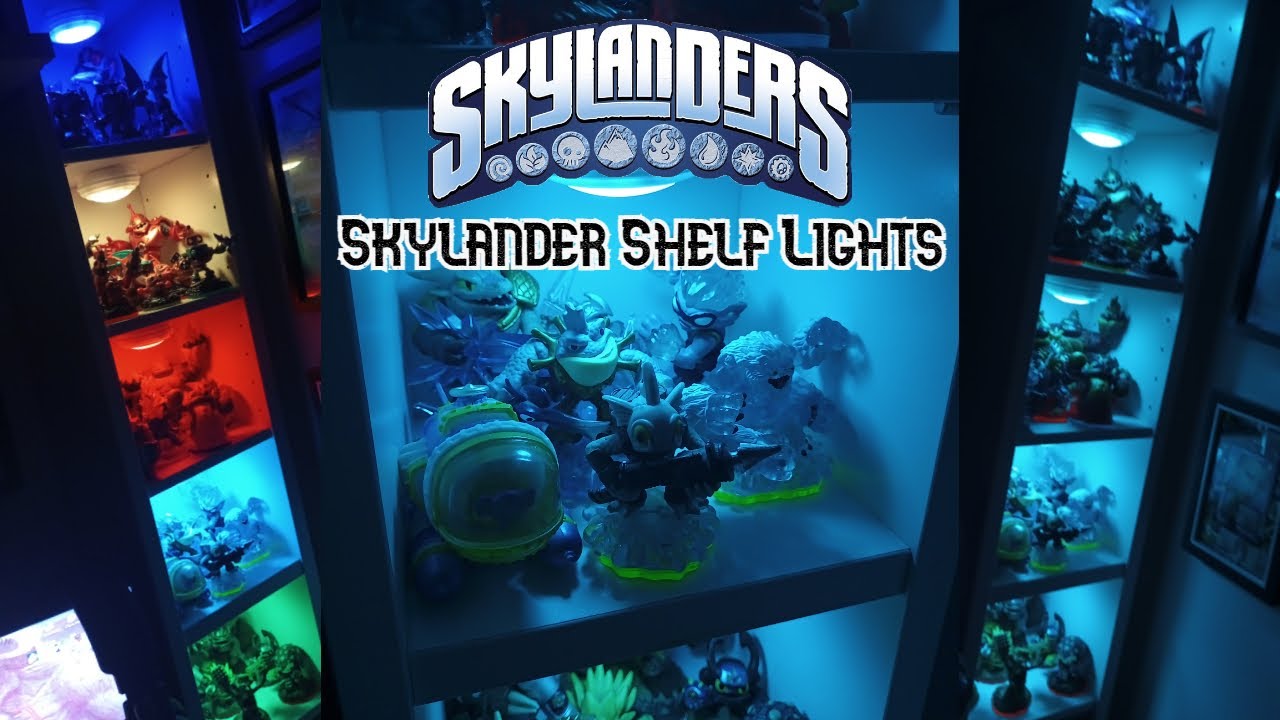 Skylanders Shelf Lights!! (How to make a Skylanders shelf) - YouTube