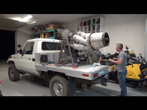 PowerModz Land Cruiser Jet Truck - engine mounting!! PowerModz! - YouTube
