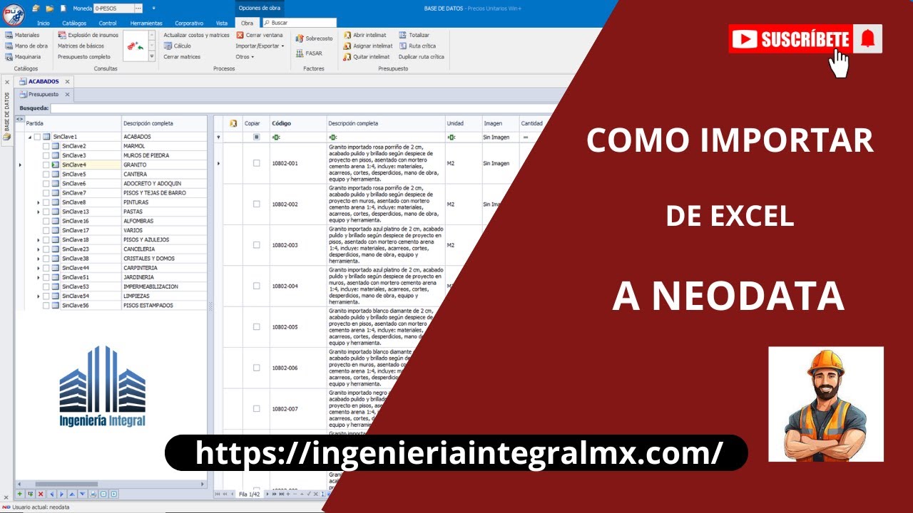 Como importar de Excel a Neodata - YouTube