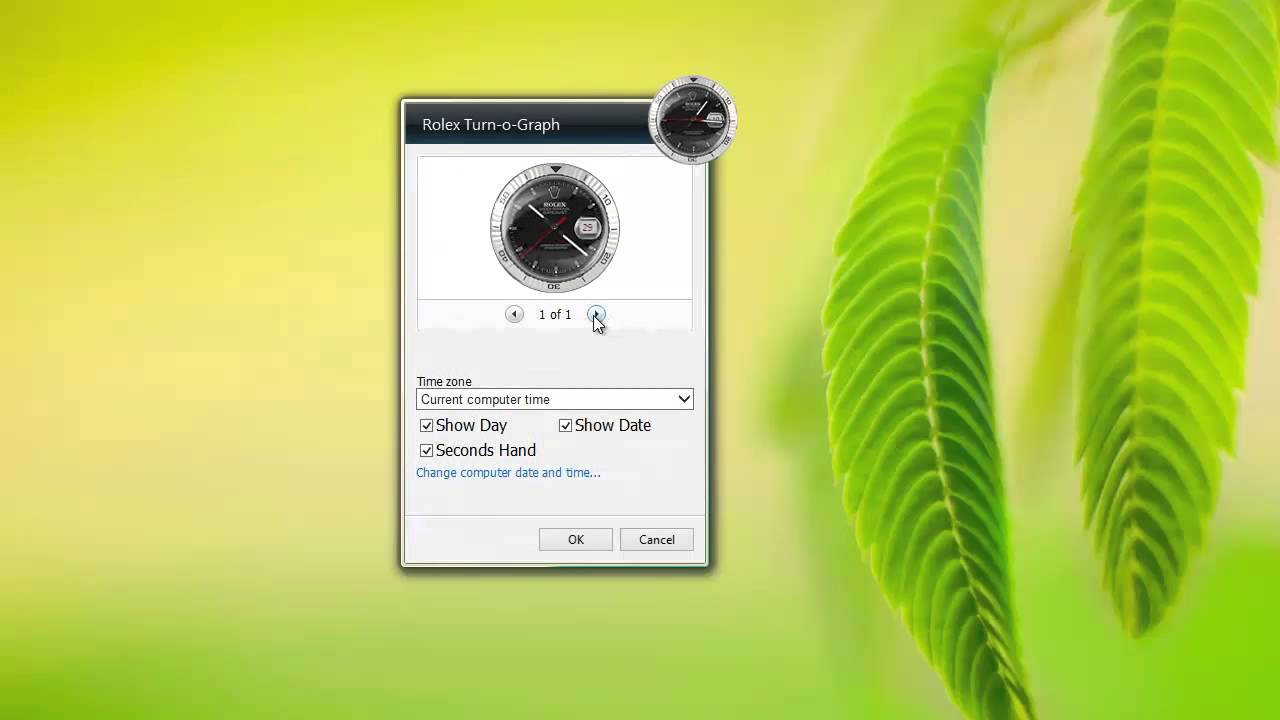 Appealing Rolex Windows 7 Desktop Gadget - YouTube