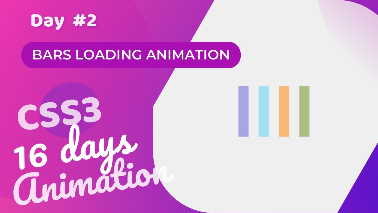 Bars Loading Animation Using Css Day 2 Of Css3 In 16 Days Loading Animation Youtube