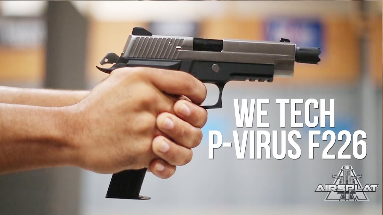 WE Tech P-Virus F226 Gas Airsoft Pistol - AirSplat On Demand - YouTube