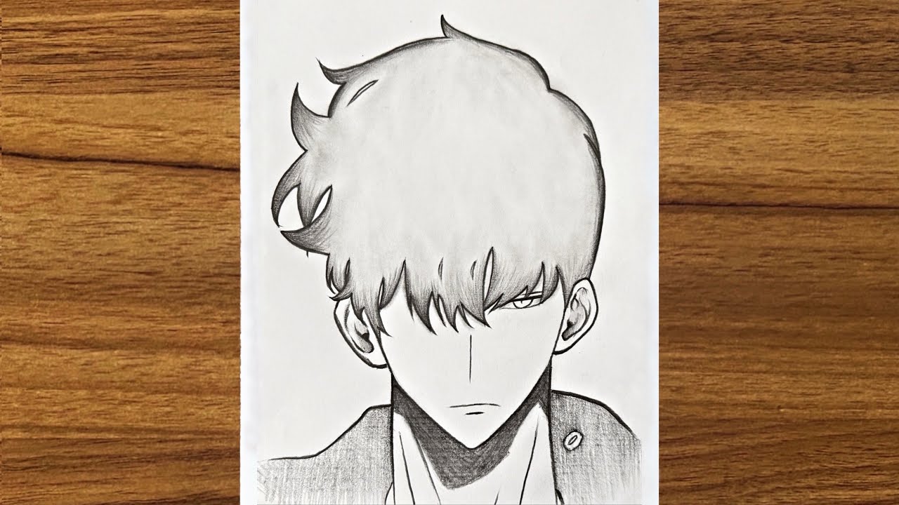 How to draw SUNG JIN WOO from SOLO LEVELING | How to draw anime step by ...