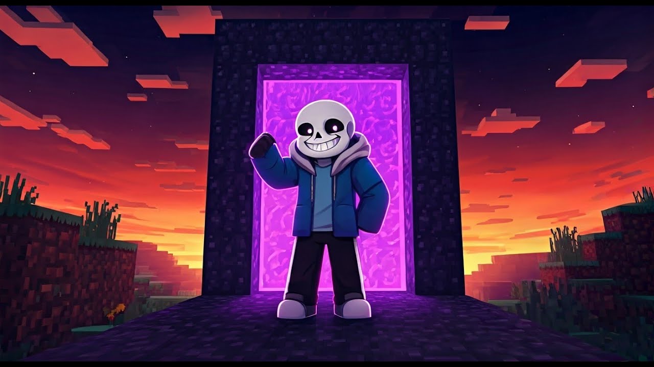 sans goes to "The Nether" - YouTube