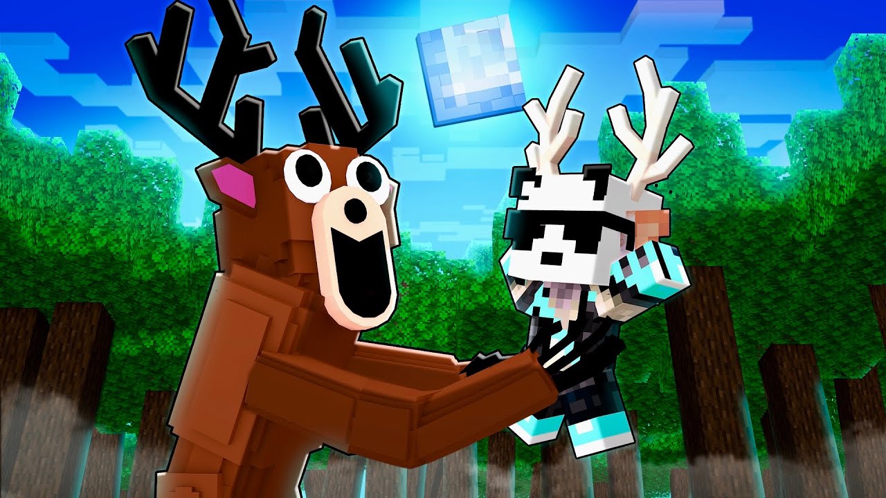 ADOPTED By The DEER in Minecraft! - YouTube