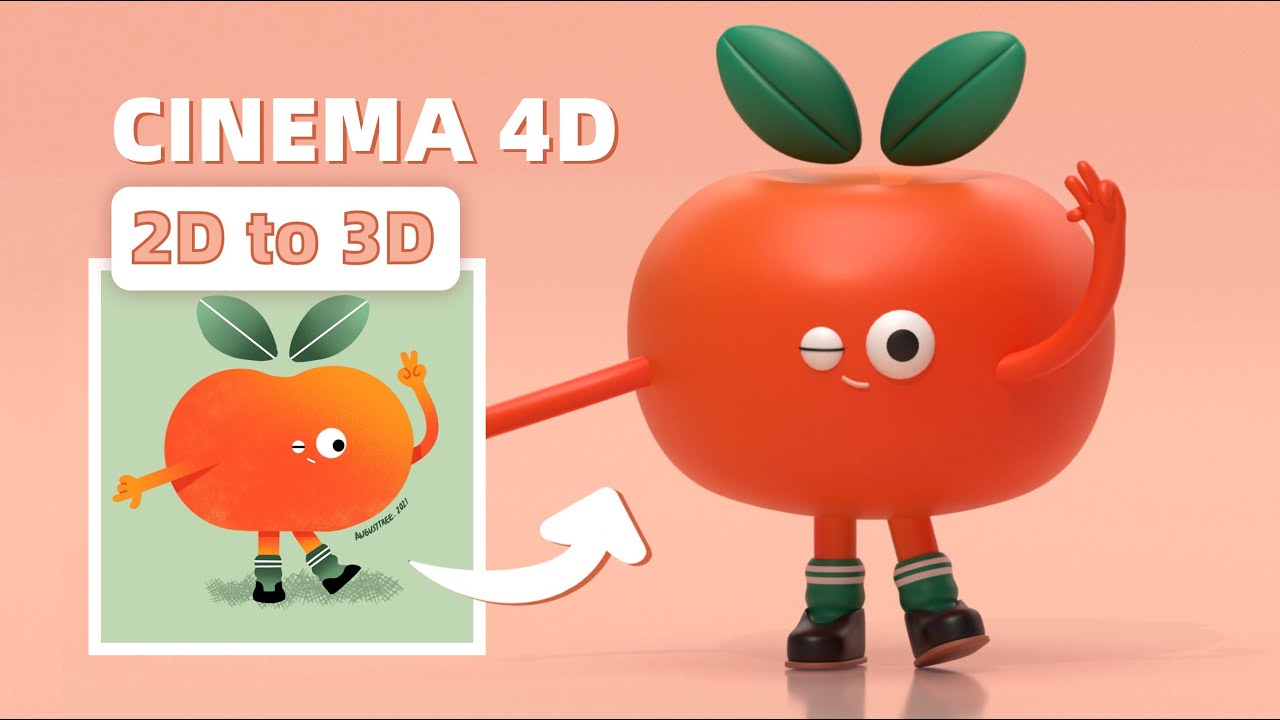 illustration to 3D character design｜Cinema 4D character modeling ...