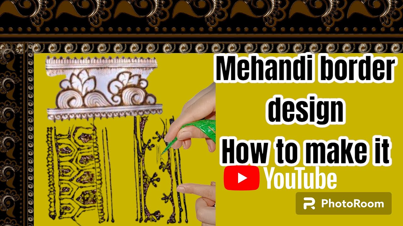 beautiful mehandi| mehandi border design |RA mehandi artist - YouTube