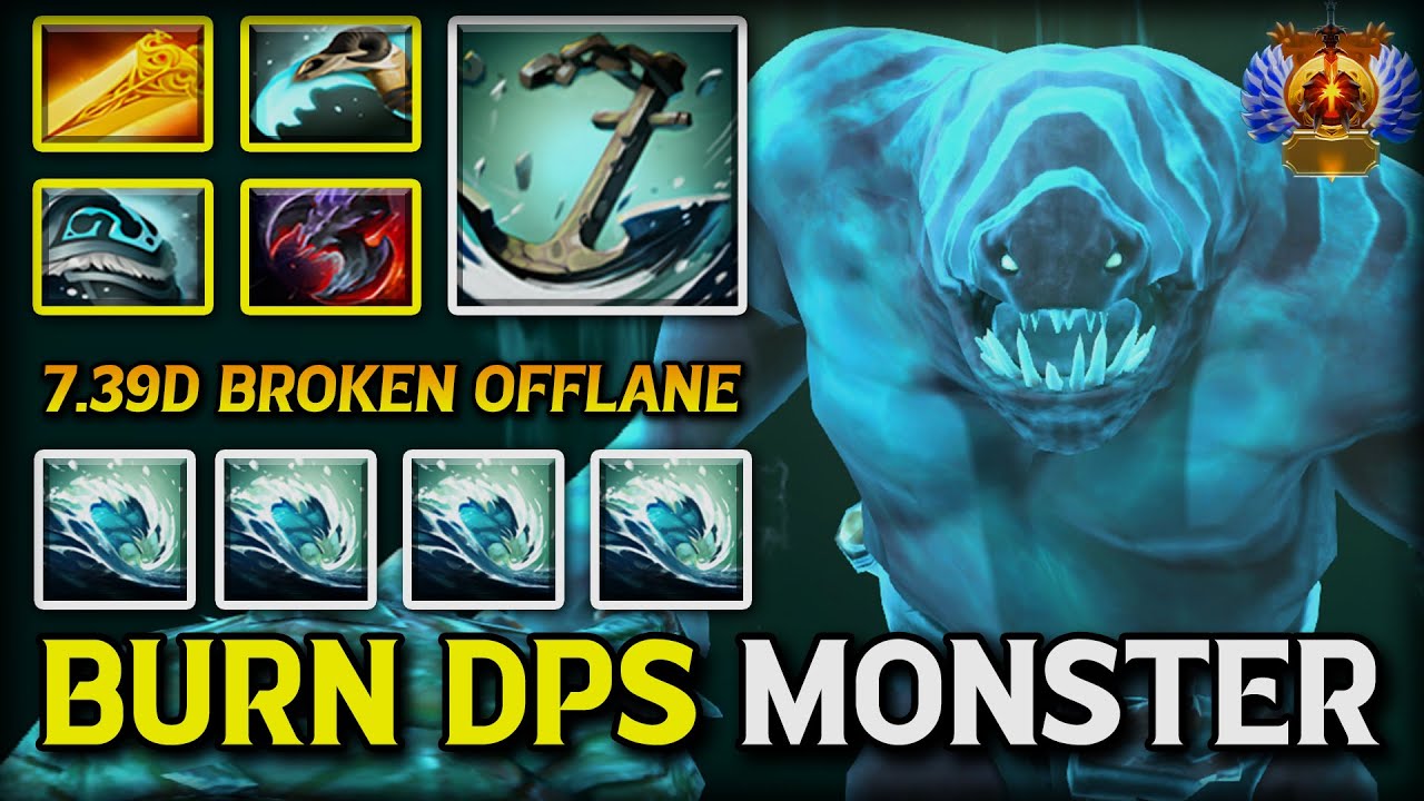 Brutal Burn DPS Monster Offlane Tidehunter With Radiance + Shiva's ...