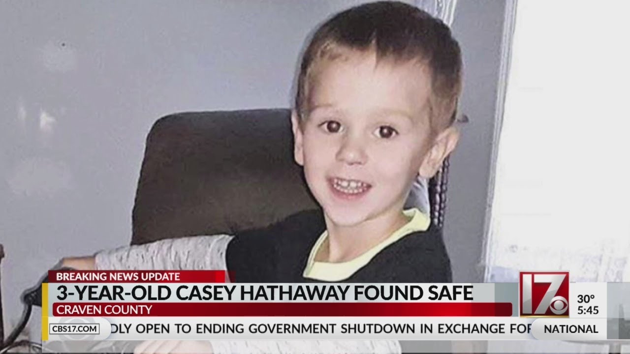 3-year-old Casey Hathaway found safe days after going missing - YouTube