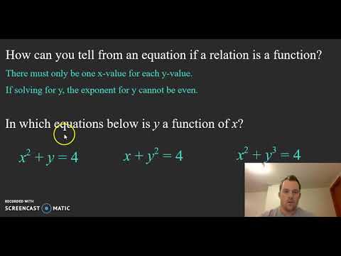 Identifying Functions and Function Notation - YouTube